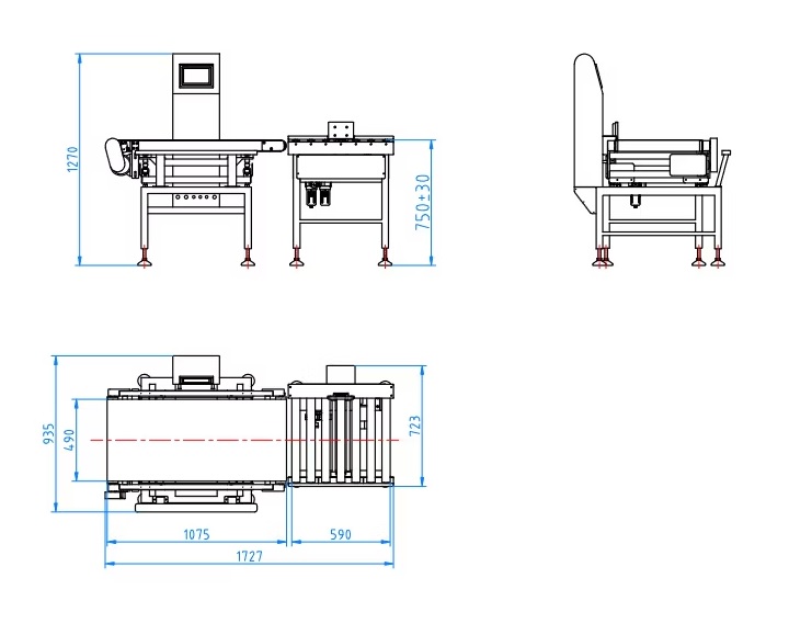 High Capacity 2kg-20kg Carton Checkweigher Industrial Conveyor Check ...